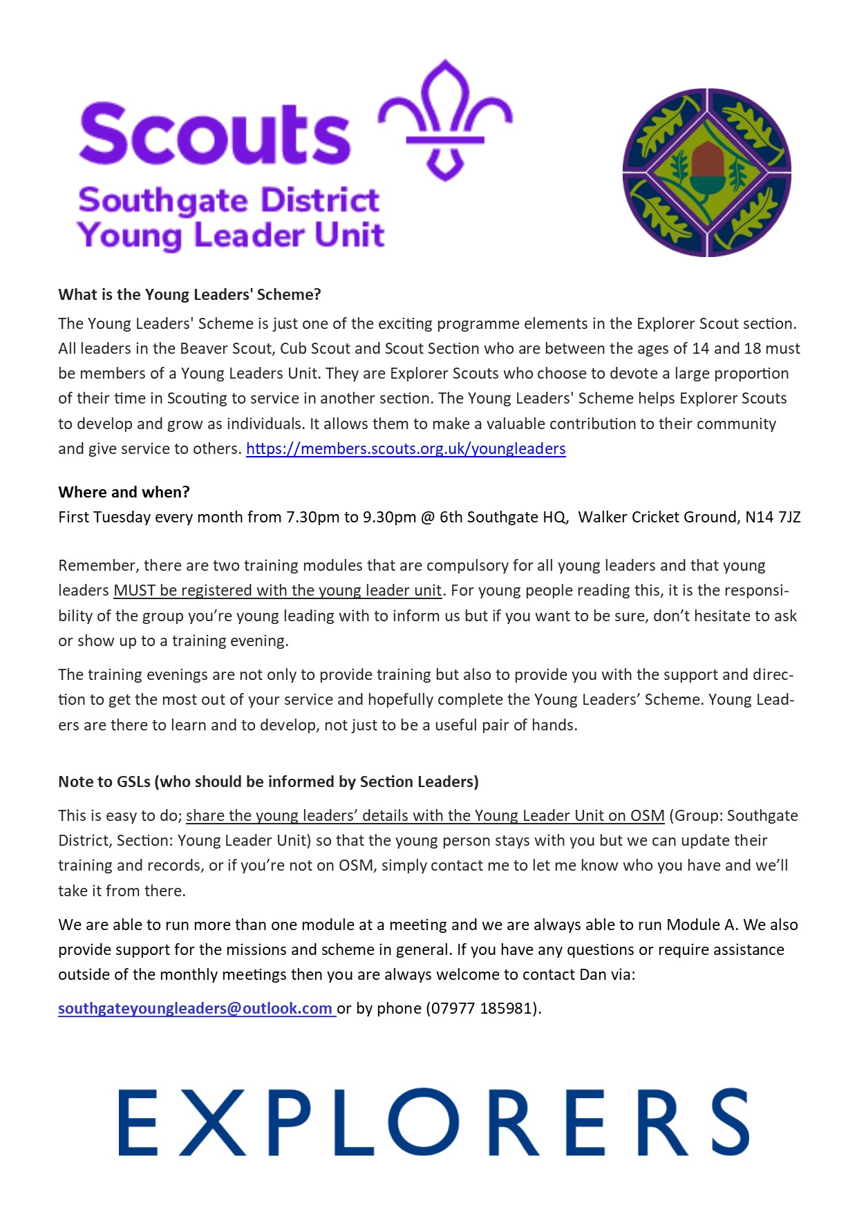 Explorer Resourses – The Hatters Explorer Scout Unit